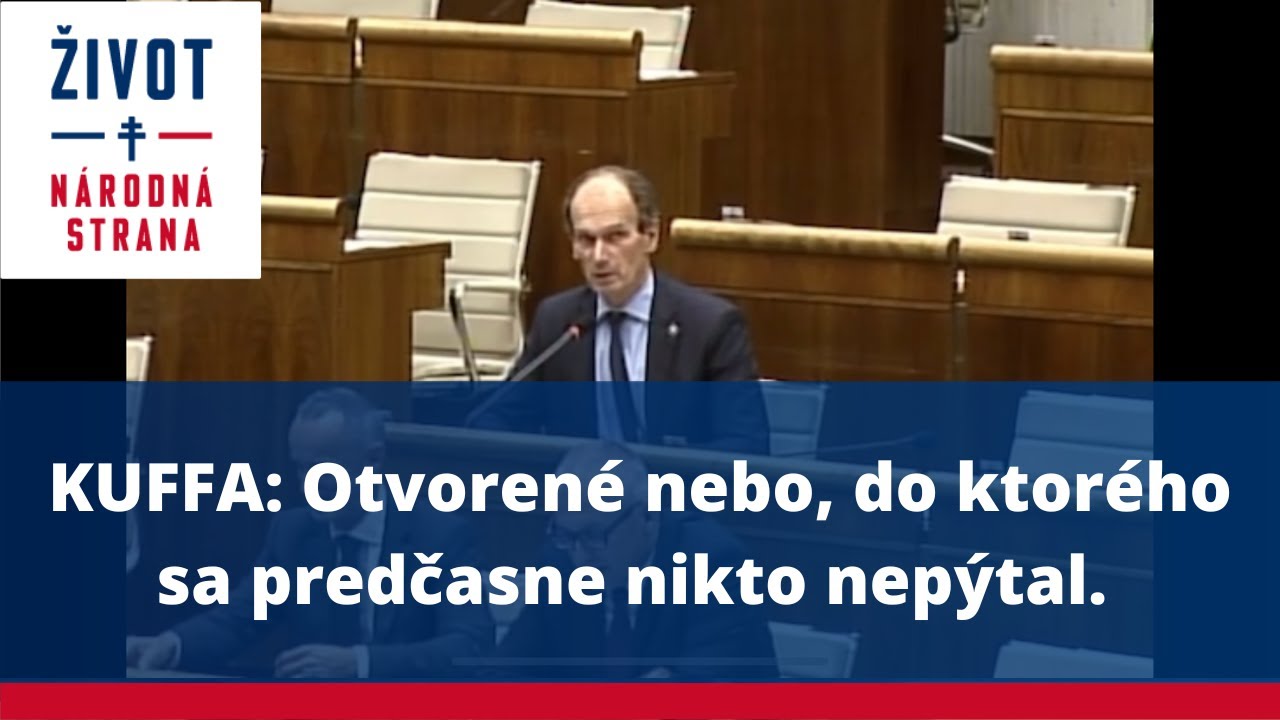 Štefan KUFFA: Otvorené nebo, do ktorého sa predčasne nikto nepýtal ...