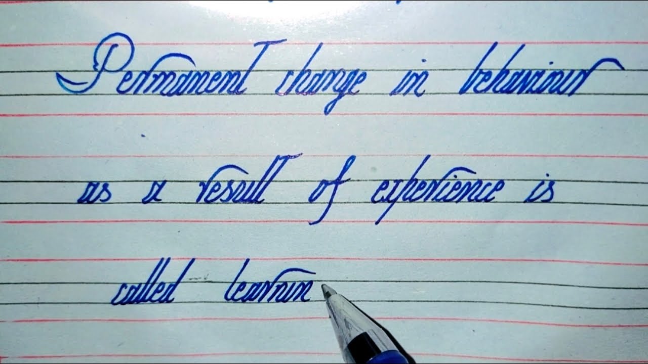 Beautiful cursive Style English handwriting ️. Learning definition ...
