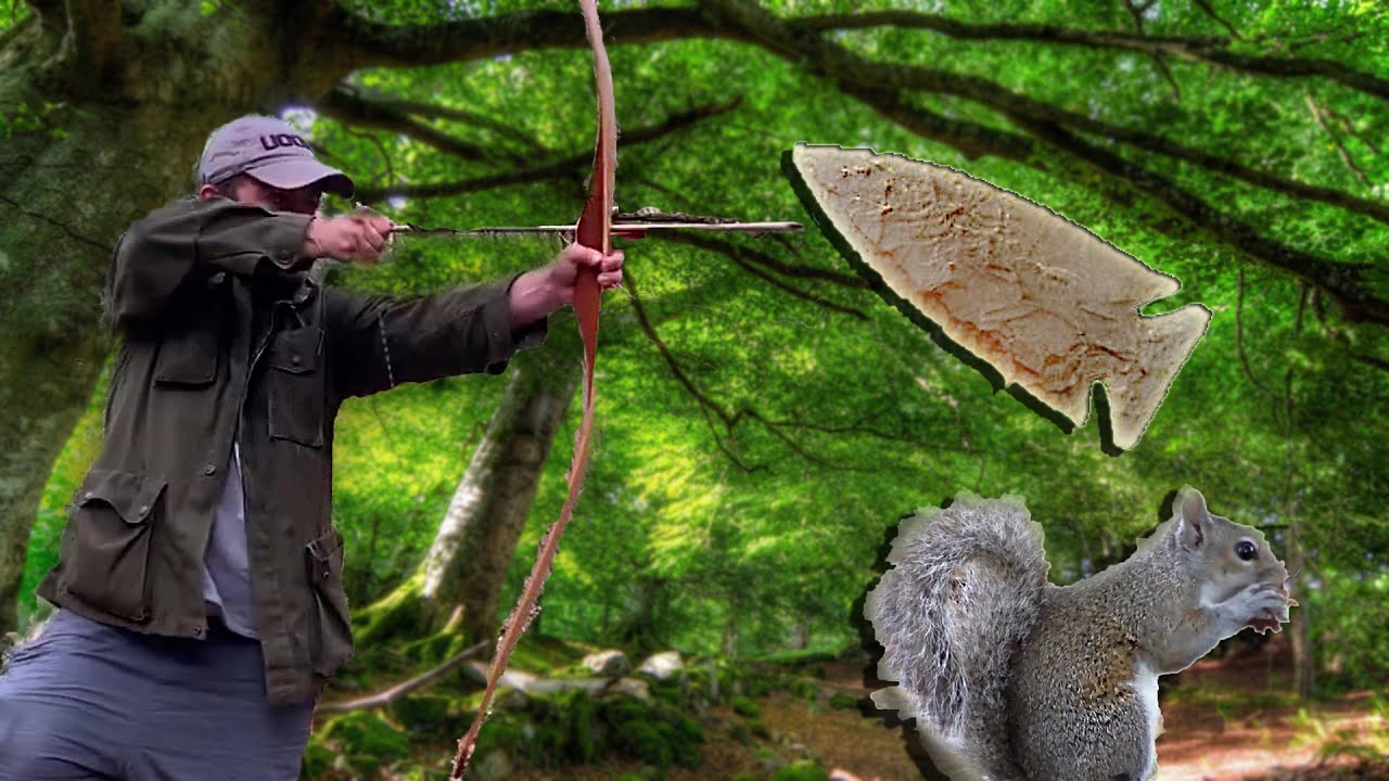 VLOG: Primitive Hunting with FLINT ARROWHEADS!, Scouting, Squirrel ...