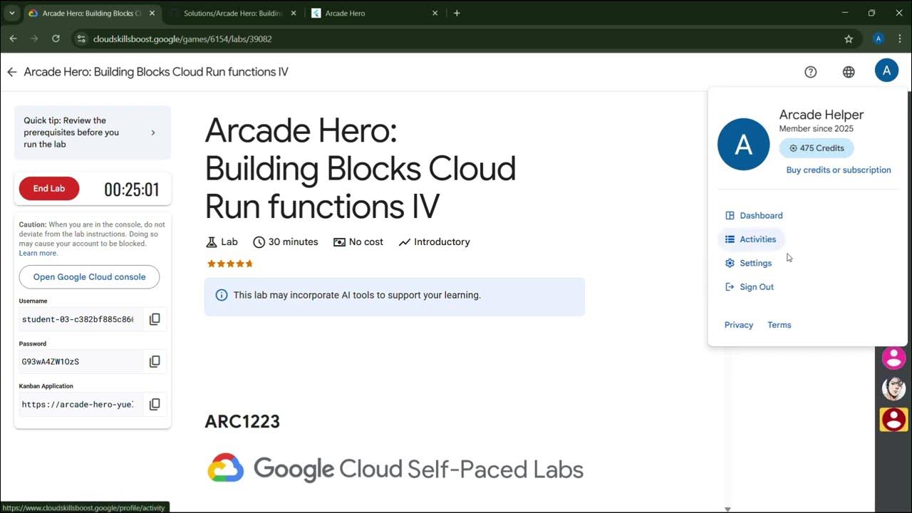Arcade Hero: Building Blocks Cloud Run functions IV || #ARC1223 || By Arcade Helper - YouTube