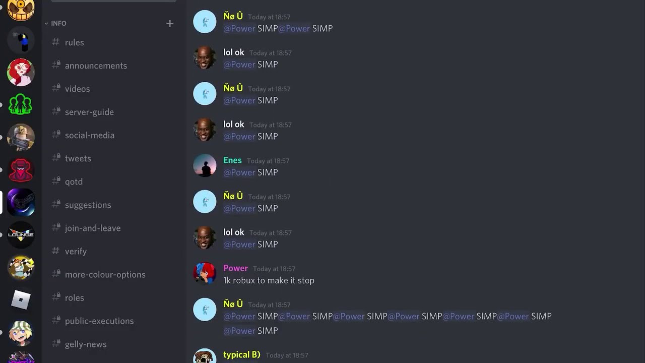 When someone simps in the discord server - YouTube
