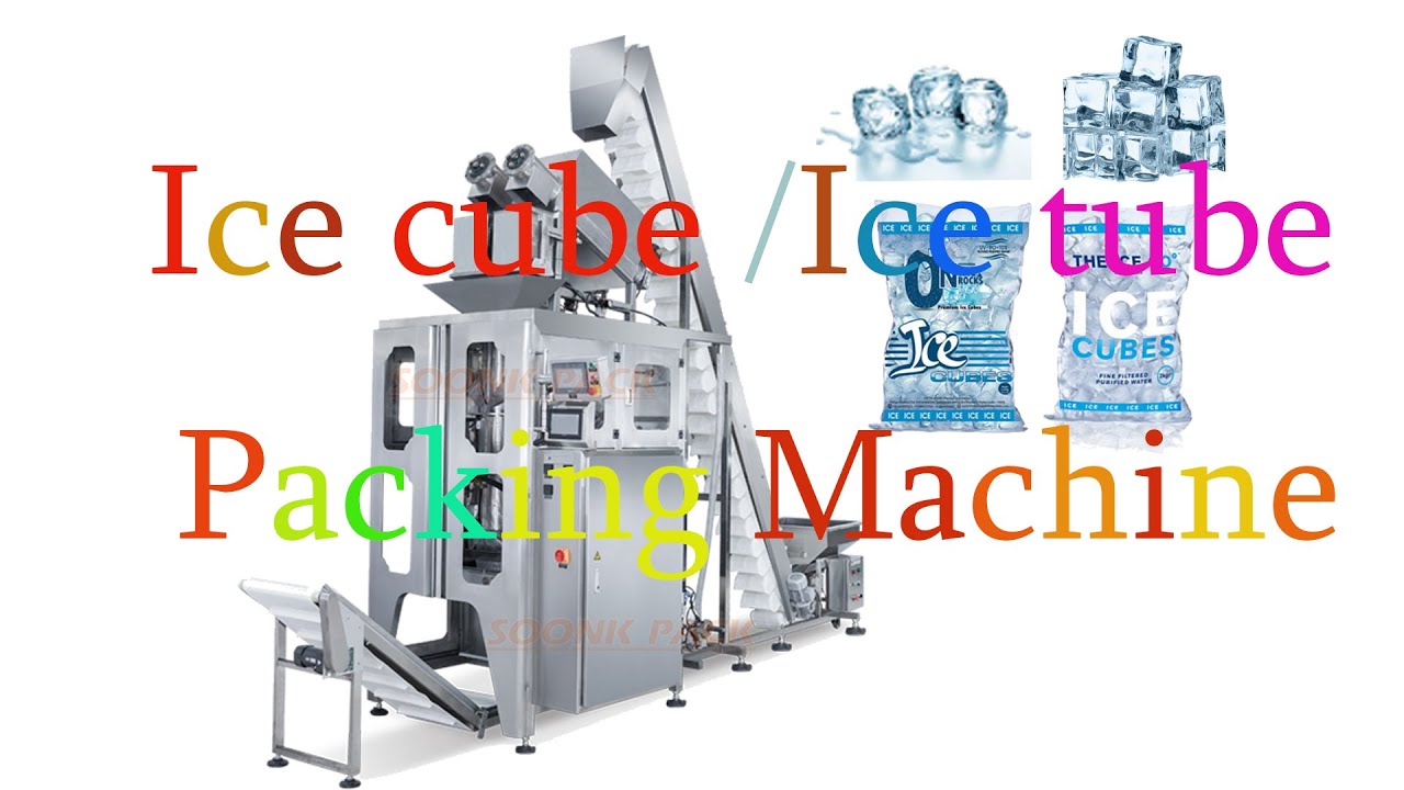 How to 1kg 2kg 5kg frozen ice cube clear ice cube automatic filling ...