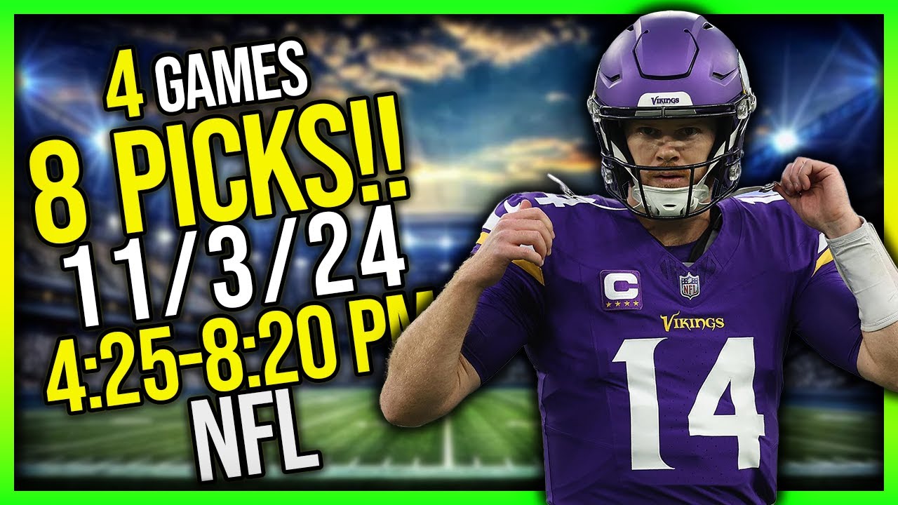 FREE NFL 11/3/24 Picks and Predictions Today NFL Week 9 Betting Tips ...