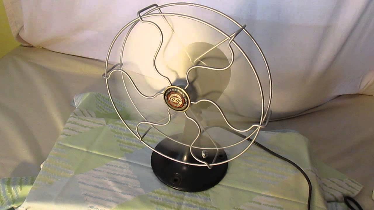 vintage 1930s co op 8 inch electric fan - YouTube