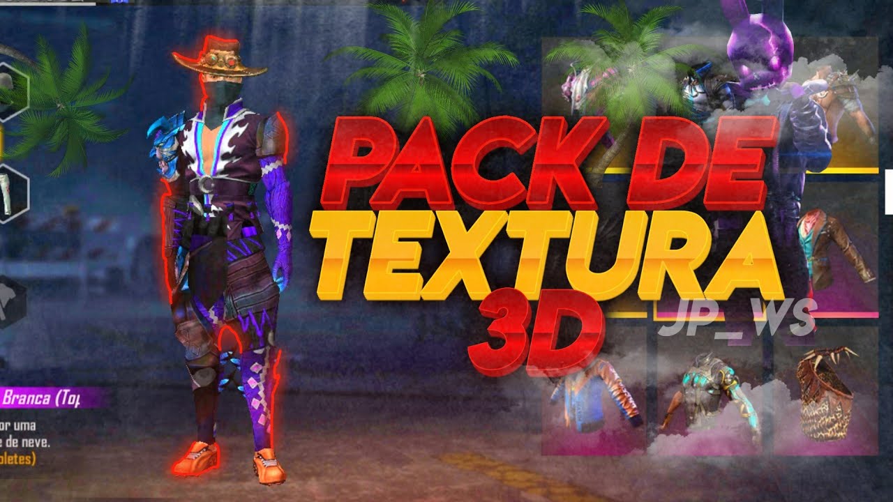 PACK DE TEXTURA 3D-TEXTURAS FREE FIRE - YouTube