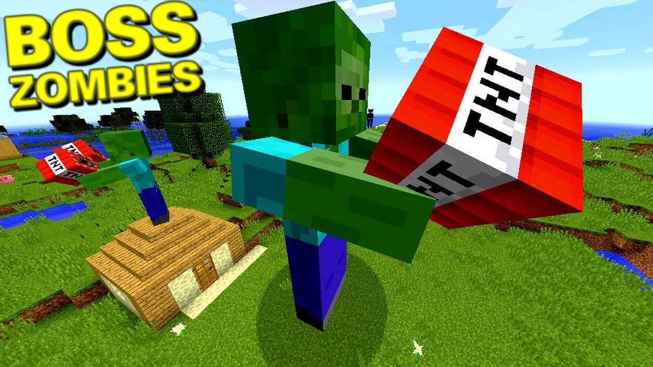 Minecraft | Boss Zombie and Giant Zombies | Minecraft challenge | (PC ...