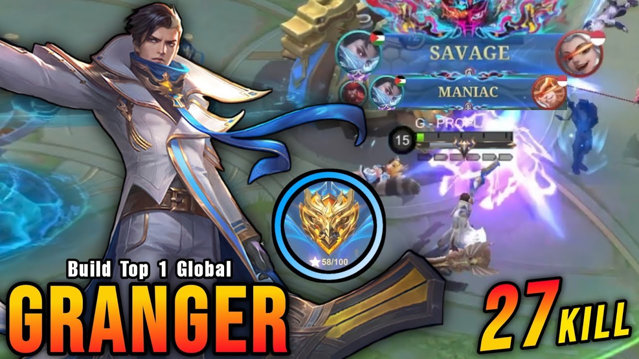 SAVAGE & MANIAC!! MVP 17.0 Points Granger Insane 27 Kills!! - Build Top 1 Global Granger ~ MLBB ...