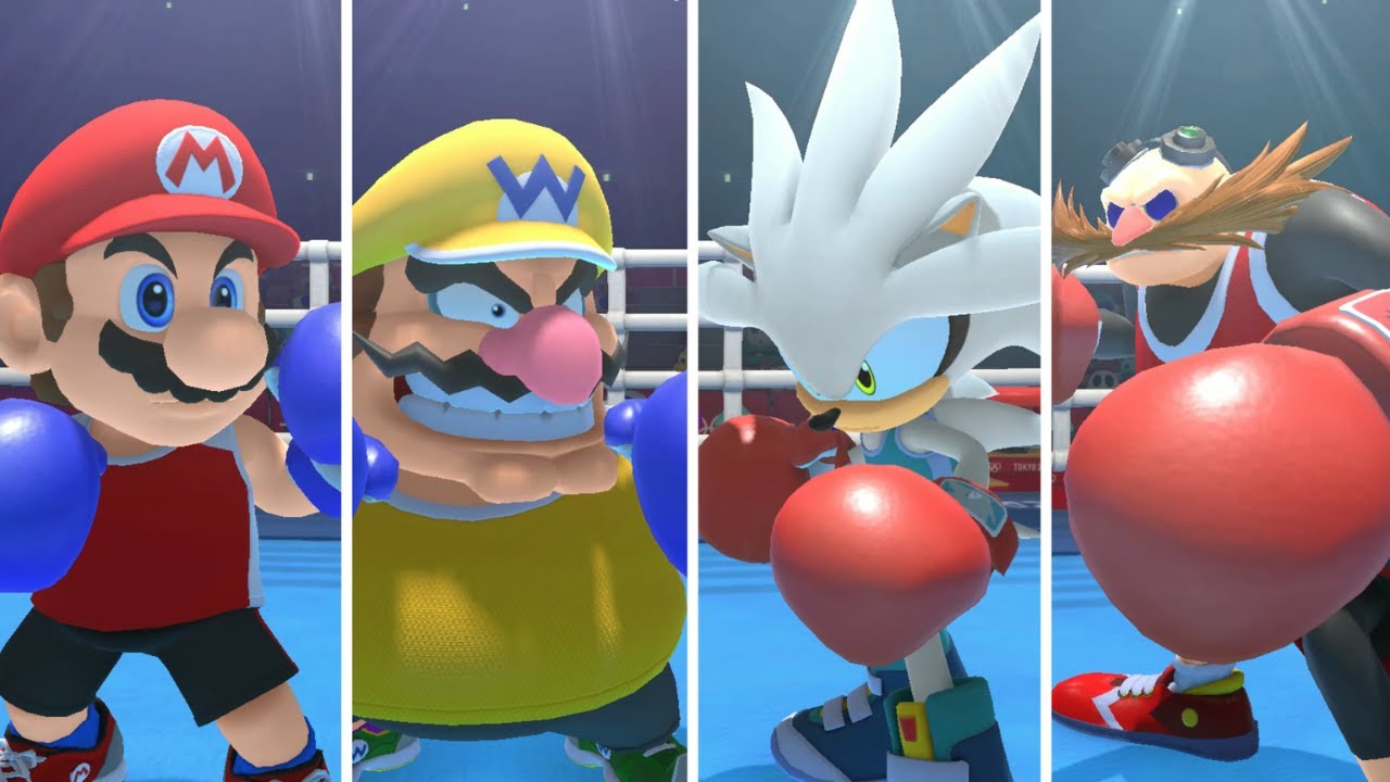 Mario & Sonic At The Olympic Games Tokyo 2020 (Boxing)Wario VS Silver & Mario VS Dr Eggman ...