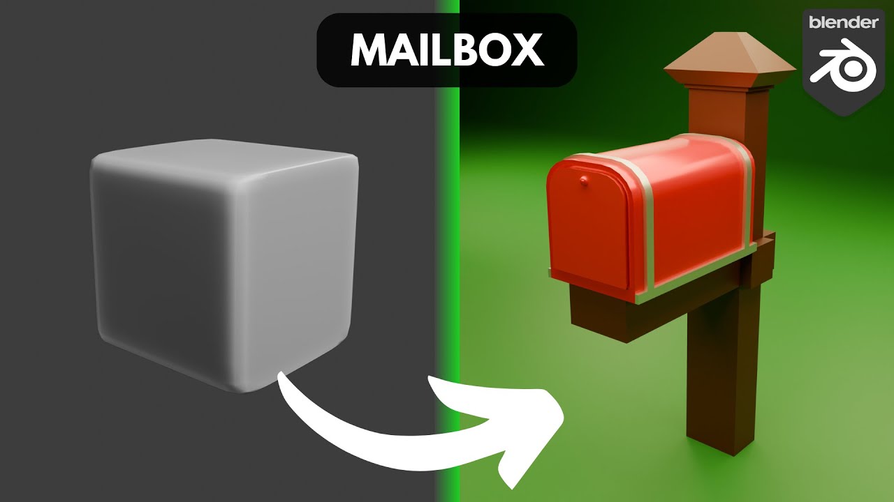 Create a Simple Mailbox in Blender - YouTube