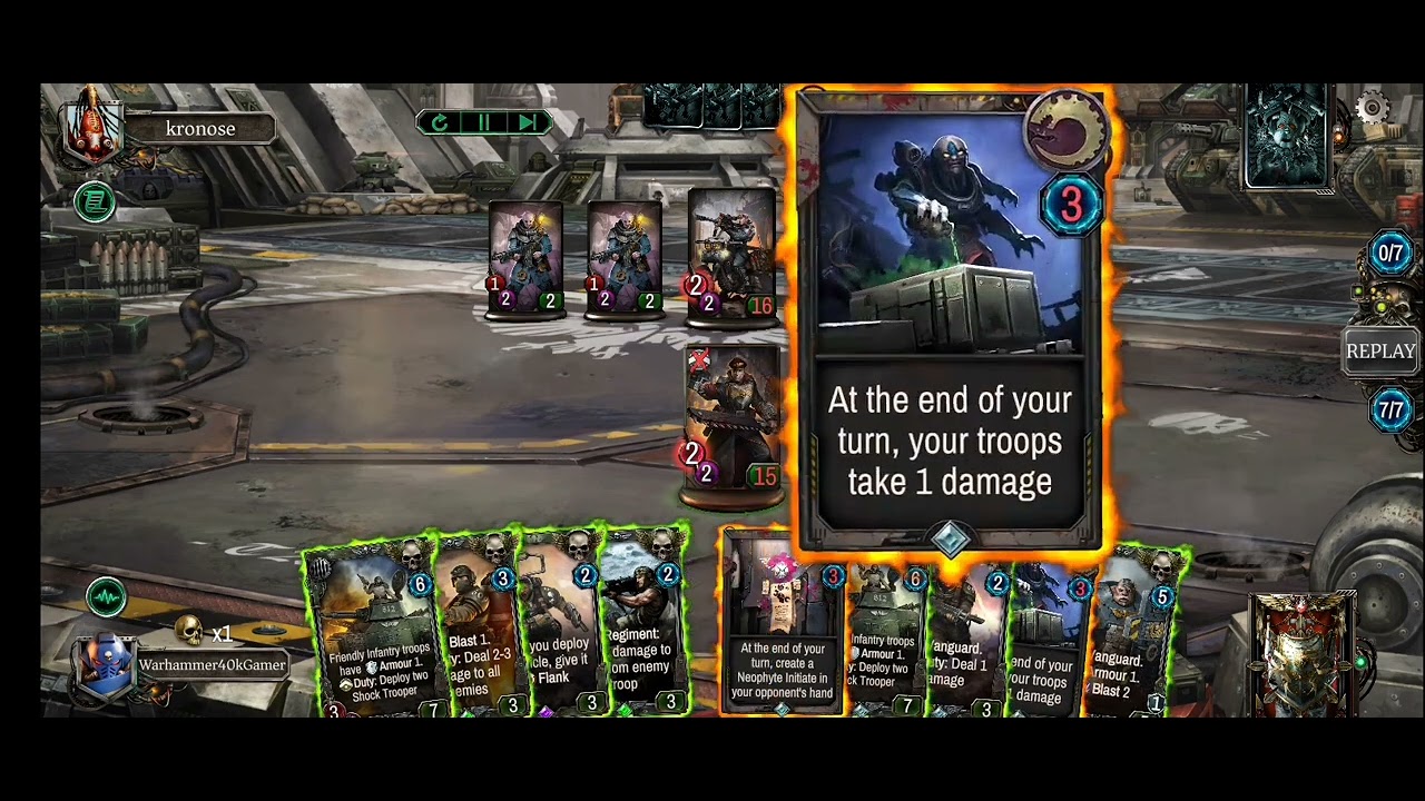 Epic comeback!!! The emperor is with us!Warpforge/IG/Commissar Denkler ...