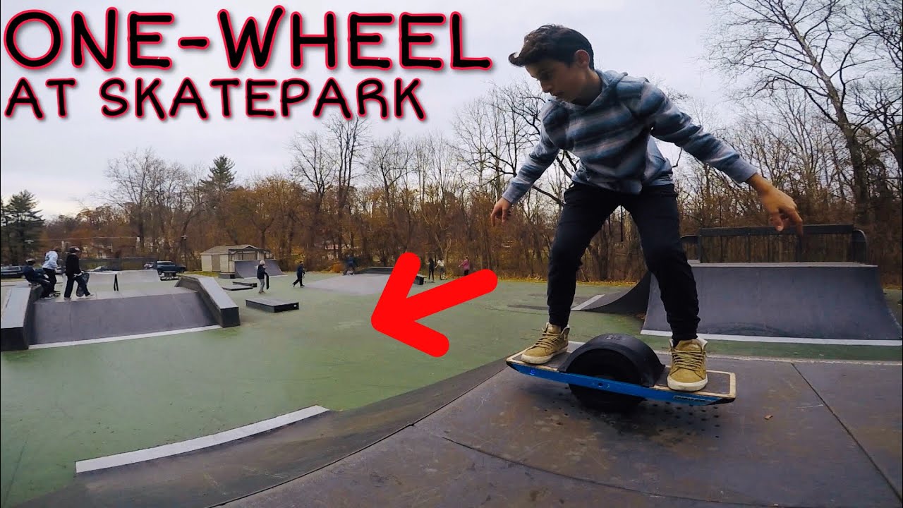 RIDING ONE-WHEEL AT THE SKATEPARK... - YouTube