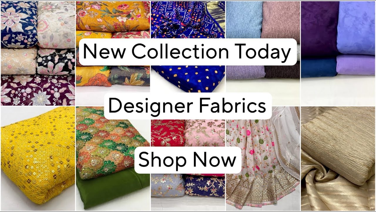 New Latest Designer Fabrics Collection | Partywear Fabrics | Lehenga ...