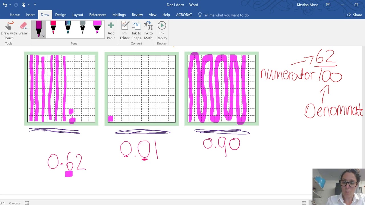 Decimal Fractions on Grids - YouTube