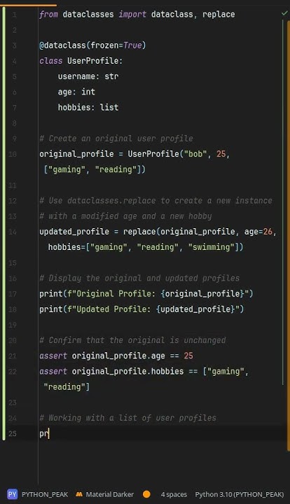 What’s the advantage of dataclasses.replace for immutability? Unlocking Immutability in Python ...