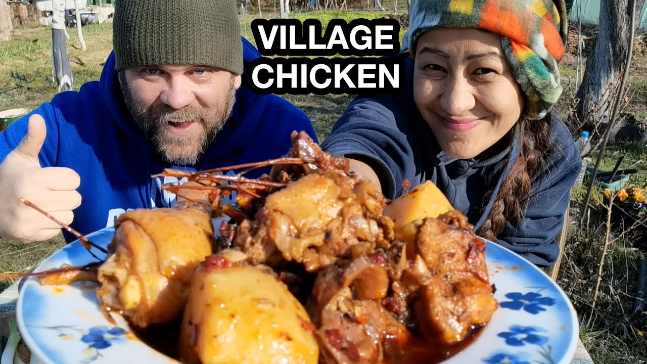 EATING ON THE FARM SPICY VILLAGE CHICKEN / LOCAL CHICKEN RECIPE/ TRIBAL ...