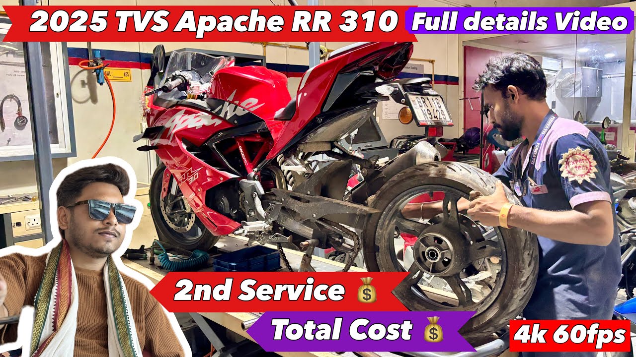 2nd Service💰2025 TVS Apache RR 310 || Total Cost 💰Transparent Cover ...