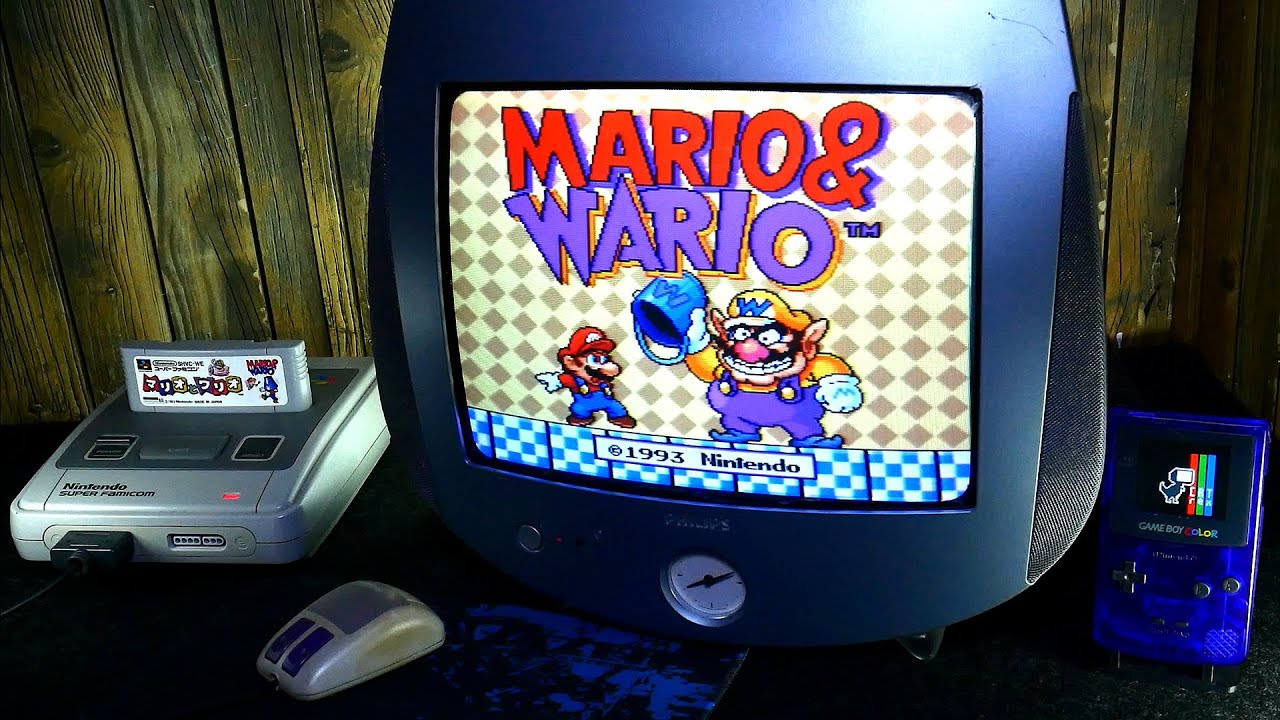 Mario & Wario (SFC) Philips 14PT3685 📺 CRT TV livestream 🖱️SNES mouse 📼 ...