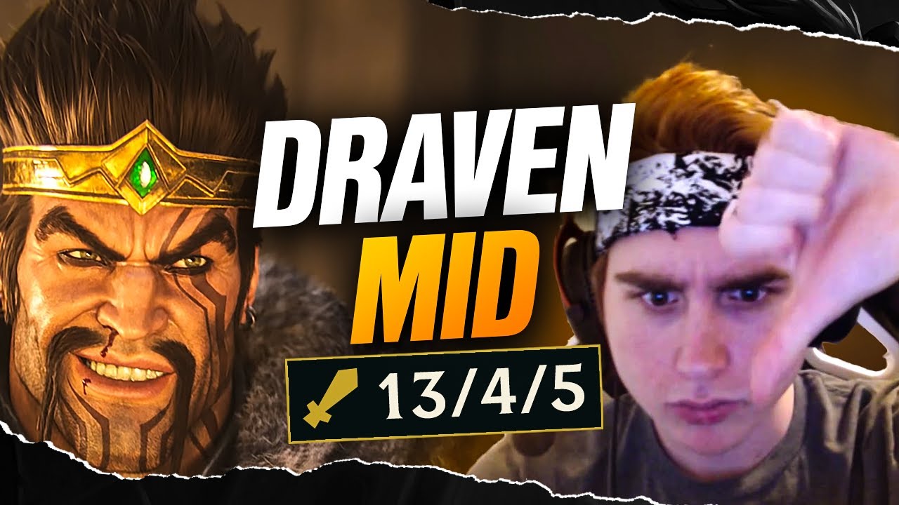 1V9 HARD CARRYING AS DRAVEN MID IN MASTER | Chad Draven - YouTube