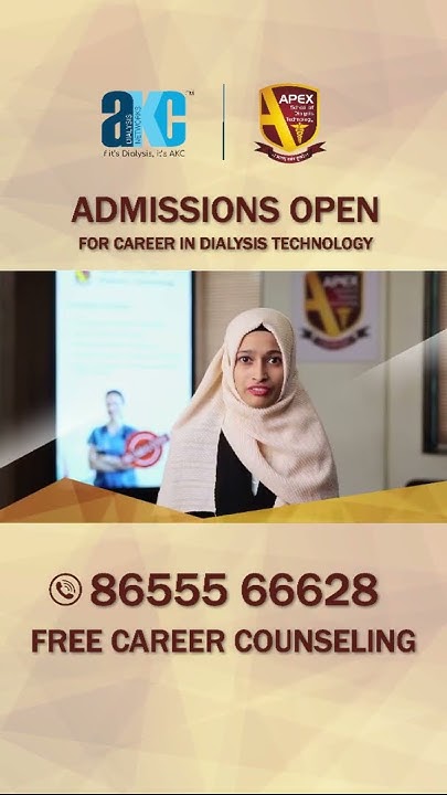 Guaranteed Job & Stipend in Healthcare? Join Apex School of Dialysis Technology# ...
