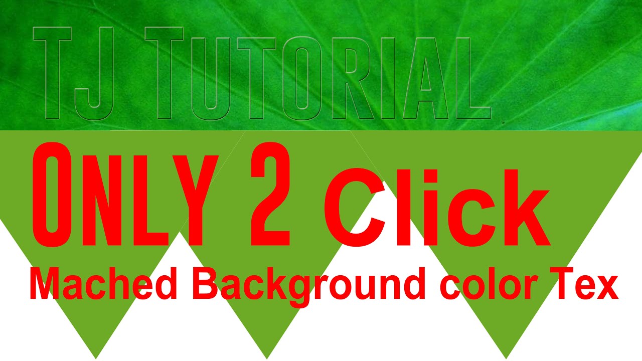 How to Background color with mached tex - YouTube