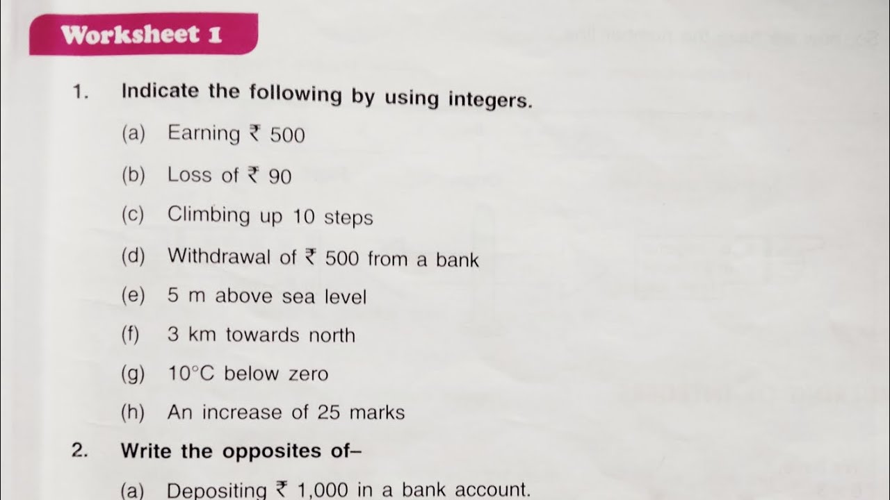 Dav Class 6 Maths Chapter 3 Worksheet 1 All Questions Solved YouTube dav-class-6-maths-chapter-3-worksheet-1-all-questions-solved-youtube