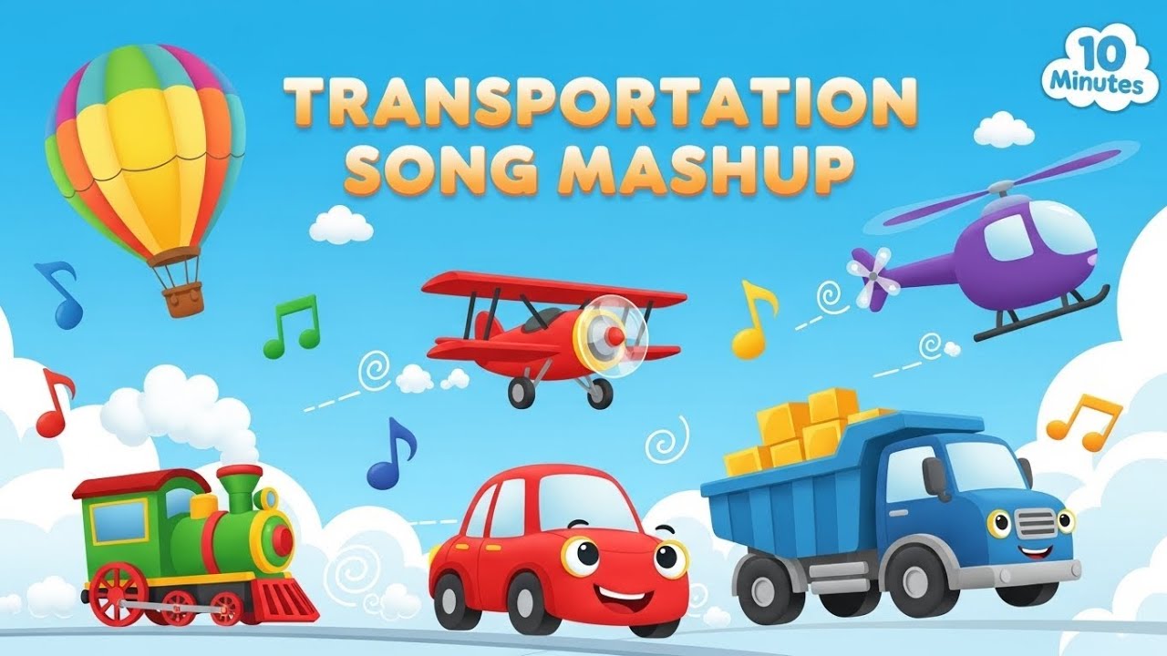Transportation Song Mashup | Vehicles & Learning Songs for Kids | Buzzy ...