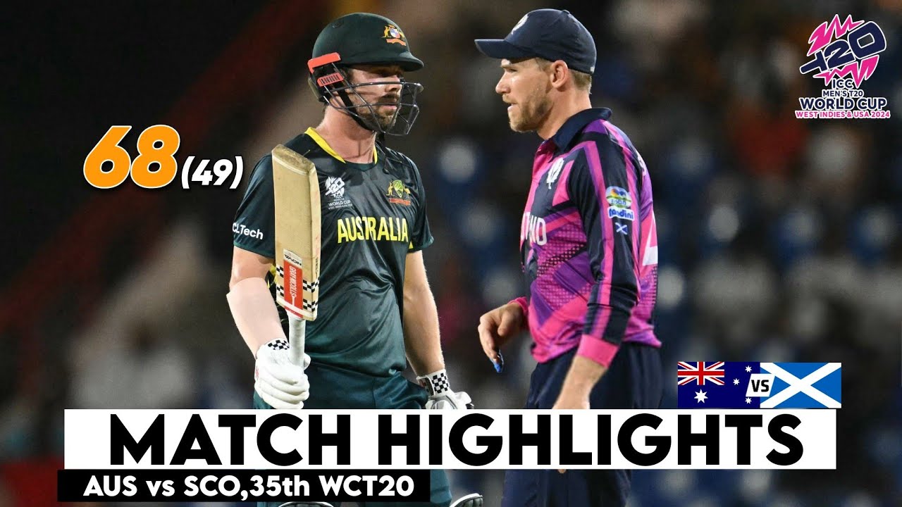 Australia vs Scotland ICC T20 World Cup 2024 Match Highlights | AUS vs ...