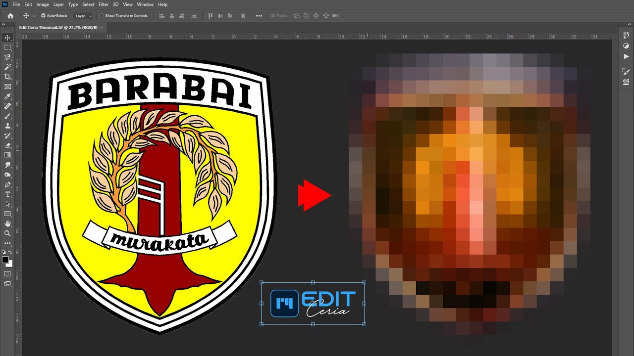 Realistic Logo Barabai Photoshop | RQ Edit Ceria E.01 - YouTube