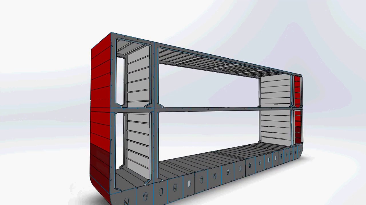Offshore Supply Vessel Project - Mid Ship section Structure - Video ...