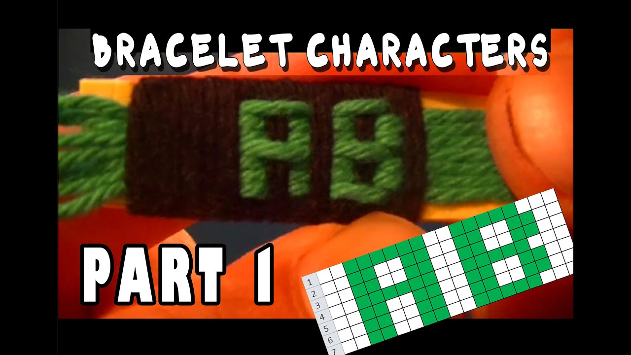 All Cotton Yarn Bracelet Characters Part 1: A & B - YouTube