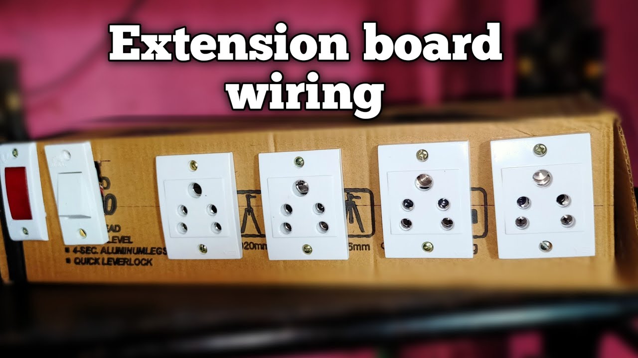 Extension board wiring 3 socket 1 switch|Extension board wiring|power ...