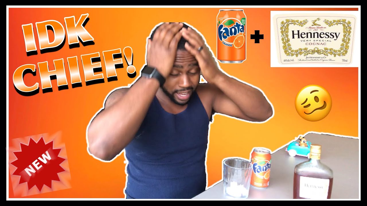 TRYING HENNESSY WITH FANTA ORANGE SODA!! 😋 #HENNESSY - YouTube
