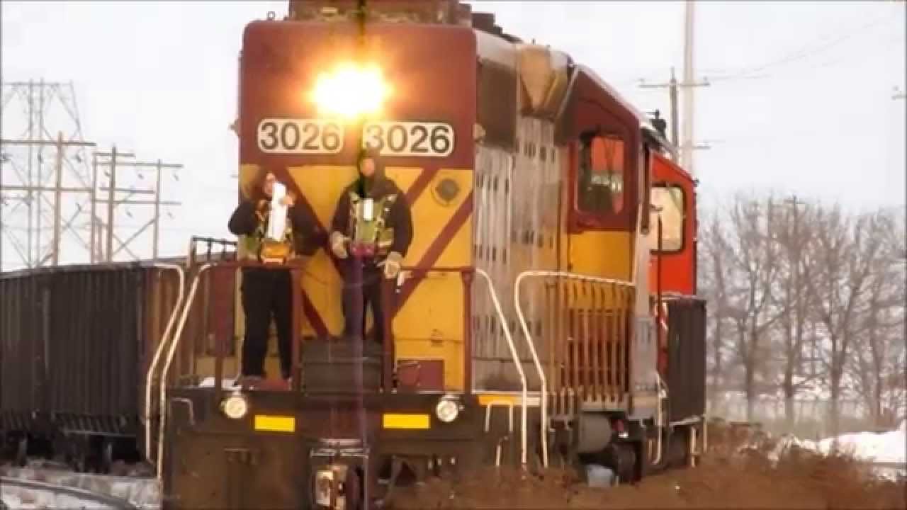 RARE!!!!!! WC GP40-2R 3026 Leads Yard 7261 @ Bretville Jct. 28NOV12 ...