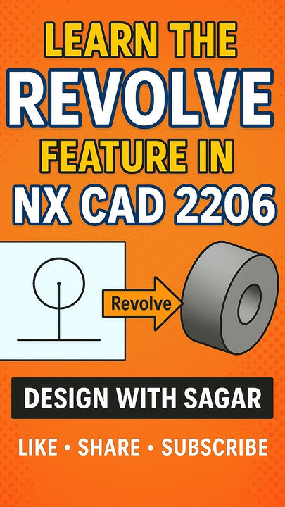 Revolve Feature in NX CAD 2206 – Quick & Easy Tutorial🔄 #cadtutorial #designwithsagar #nx2206 # ...