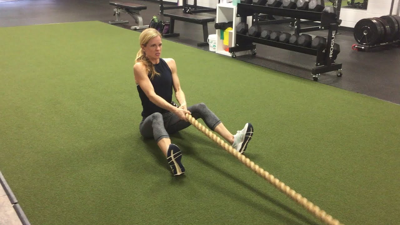 Sled rope pull - YouTube