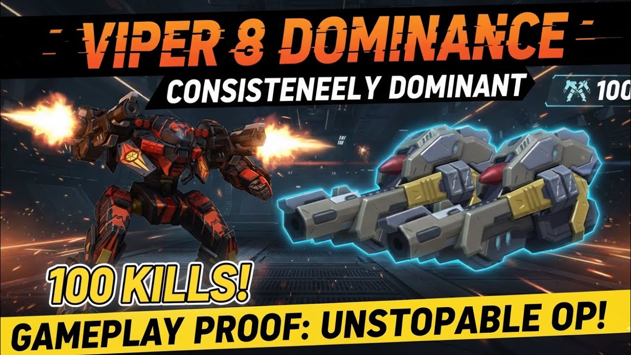 🔥 “100 KILLS with VIPER 8 🐍 | Ultimate Destruction in Mech Arena ⚔️💥 ...