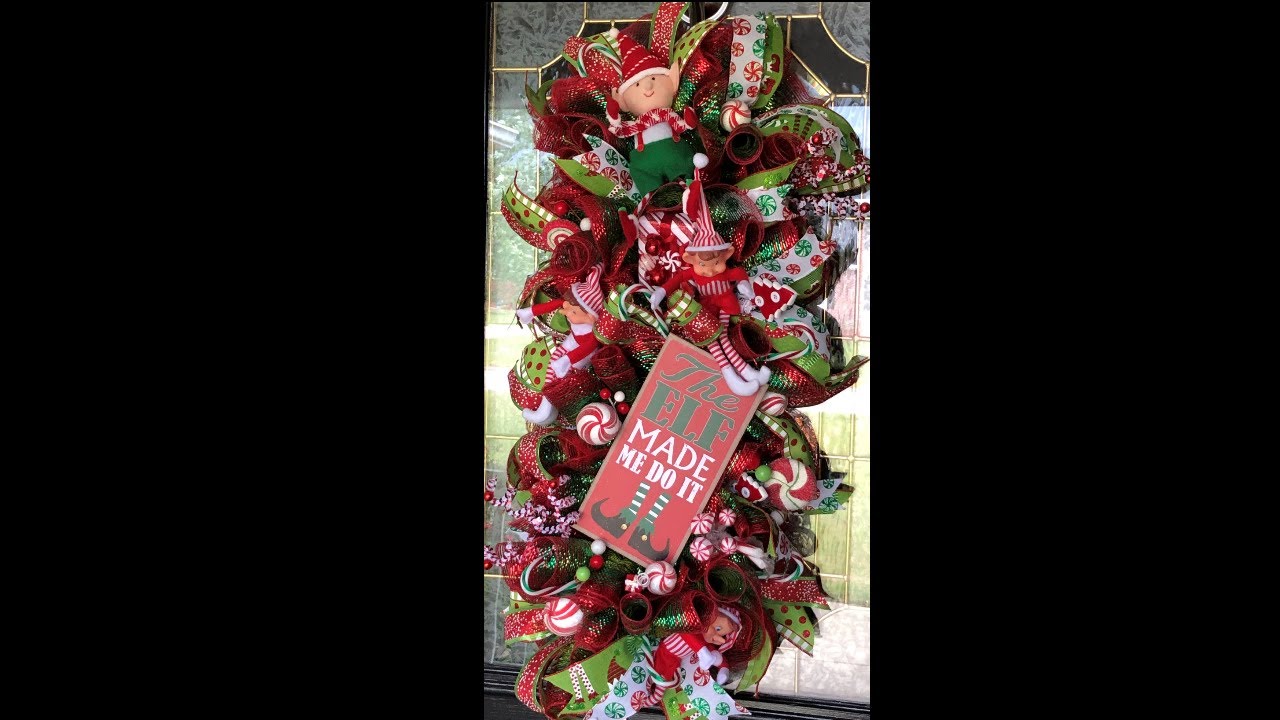 How to make an Elf Swag with Wreath Decor by Dawn - YouTube