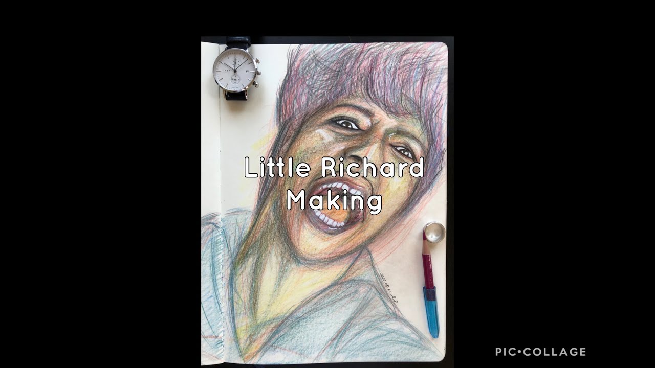 Little Richard portrait drawing - YouTube