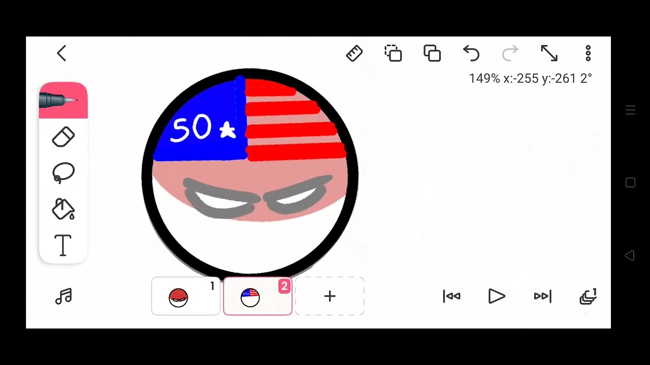 How to drawing countryballs correctly USA - YouTube