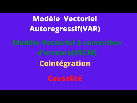 Modèles VAR, VEC, Cointégration et causalité - YouTube