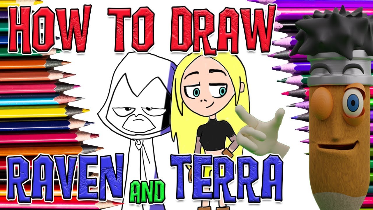 How to Draw Raven and Terra. Easy Step by Step Drawing - YouTube