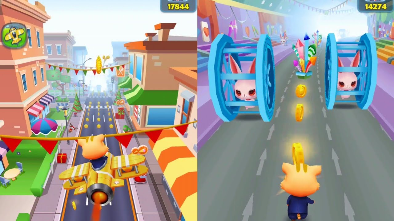 Cat Runner game | Kids Games | Android Gameplay, jump and collect gold ...