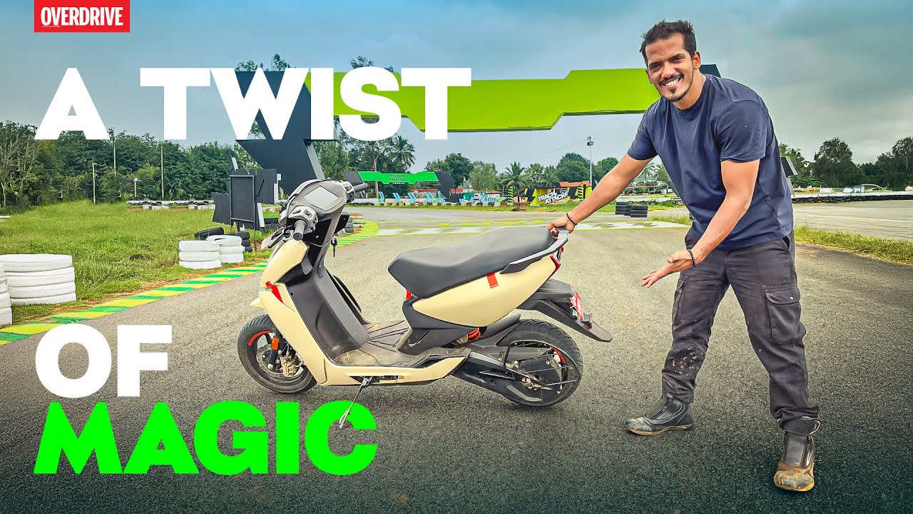 2025 Ather 450X First Ride Review | Magic Twist? OVERDRIVE - YouTube
