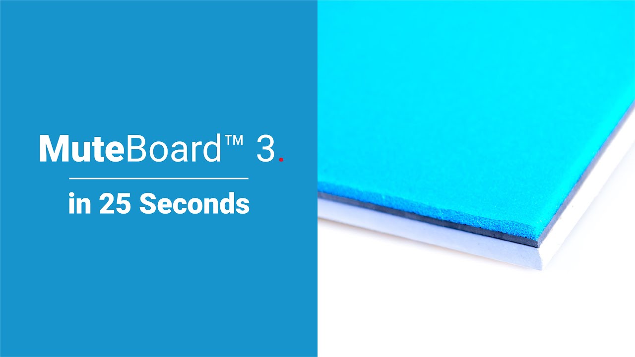 MuteBoard™ 3 - Soundproofing Product for Walls in 25 Seconds - YouTube