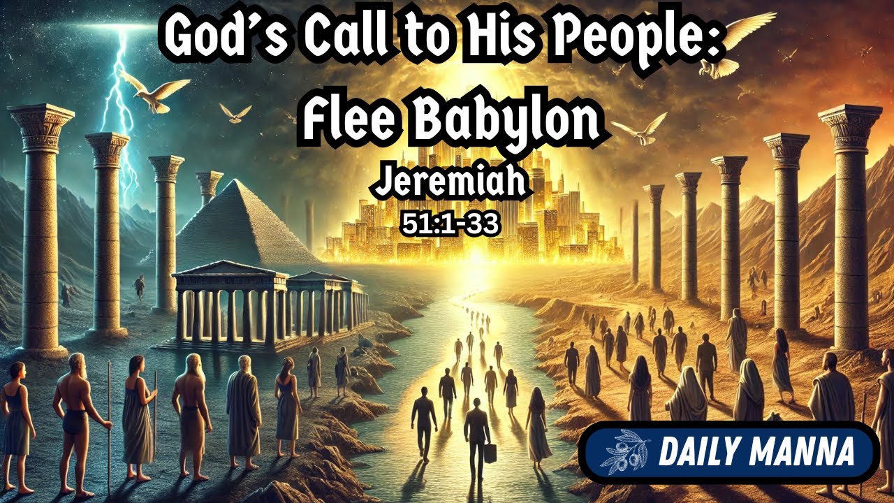 "God's Call to His People 'Flee Babylon!'" (Jeremiah 51:1-33) - Daily Manna - 01/15/25 - YouTube