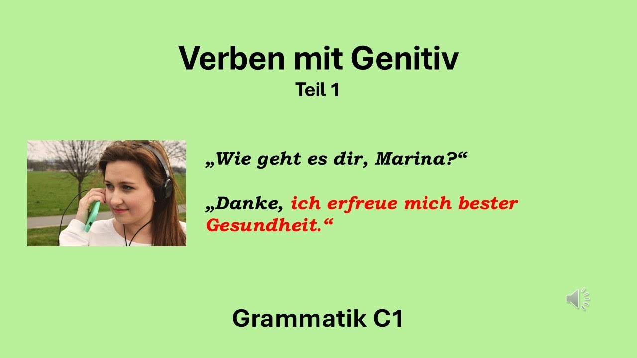 Verben mit Genitiv 1 - YouTube