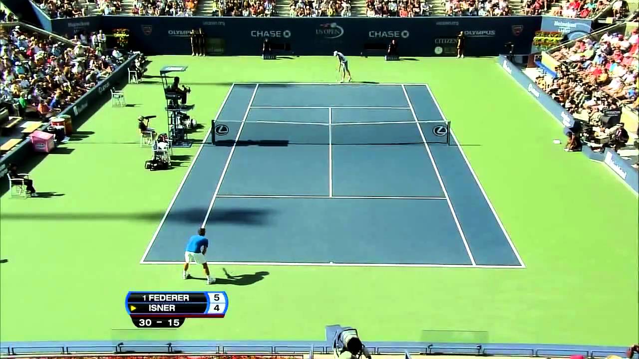 Roger Federer Incredible Forehand Passing Shot HD 720p - YouTube