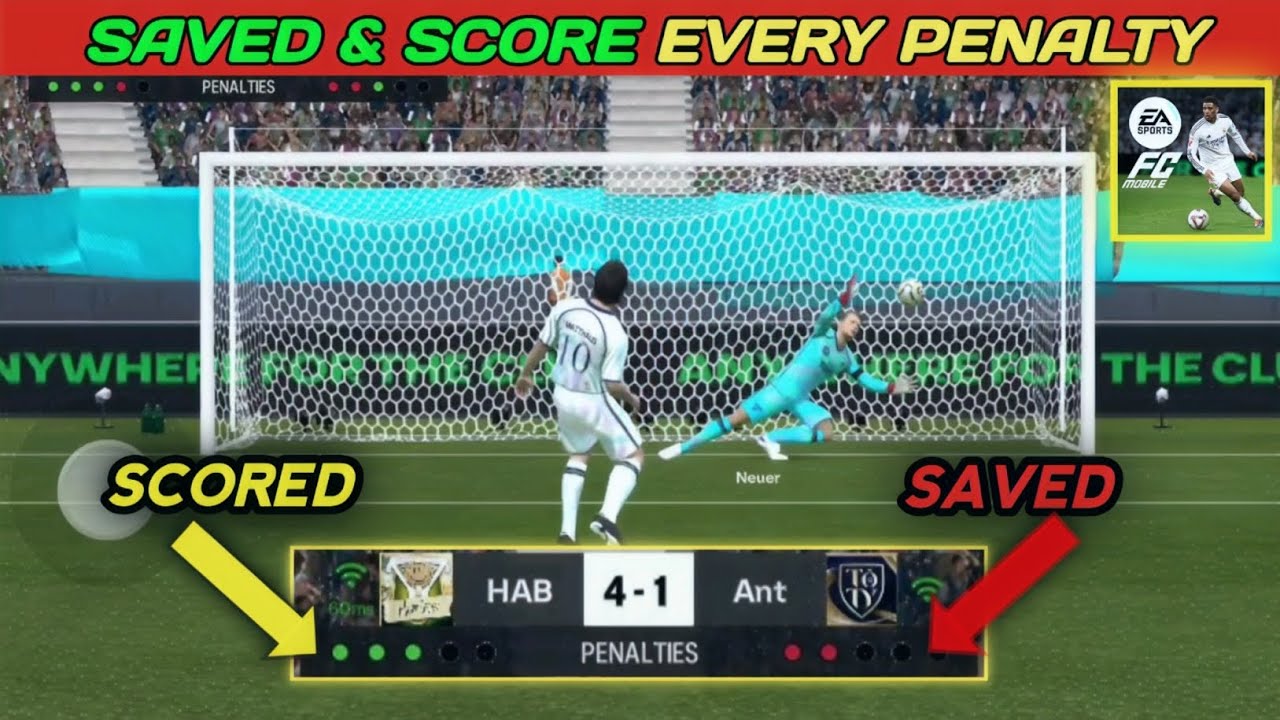 How To Save & Score Every Penalty In Fc Mobile! Easy Tutorial! - YouTube