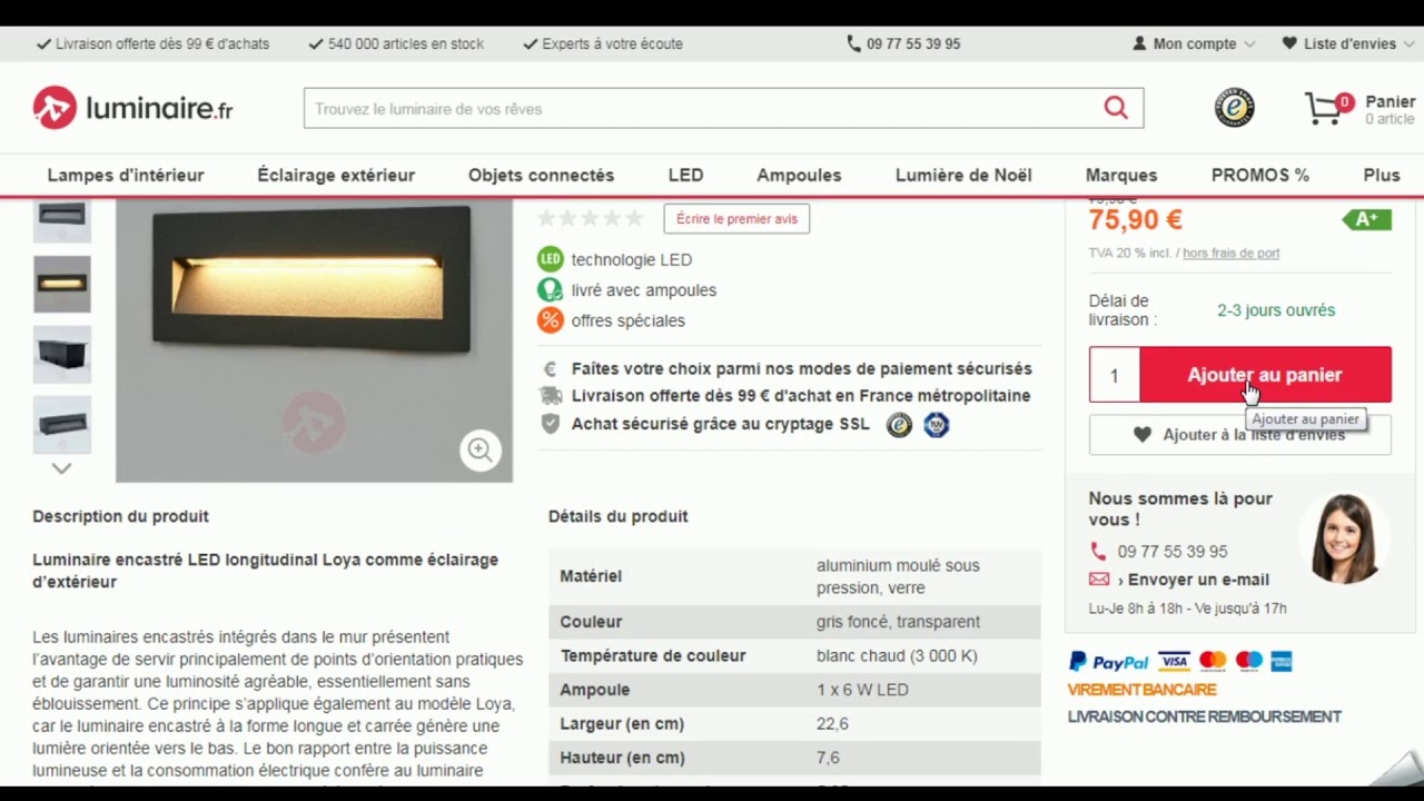 Comment utiliser un code promo Luminaire.fr - YouTube