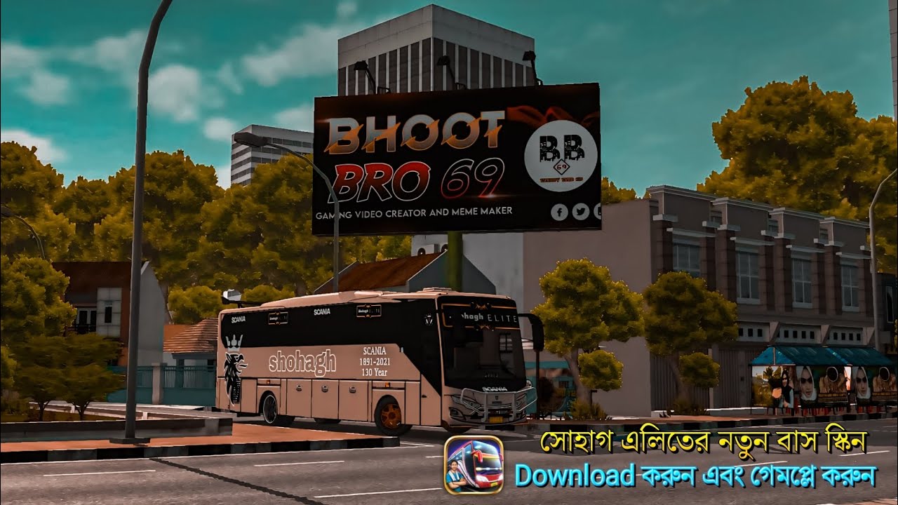 NEW Shohagh Elite Bus Skin Release - Scania Shohagh Elite BUSSID | Free ...